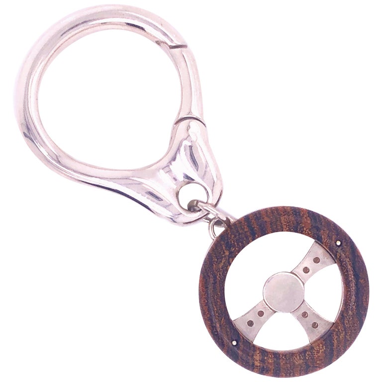 Berca Precious Snake Wood Solid Sterling Silver Steering Wheel Key ...