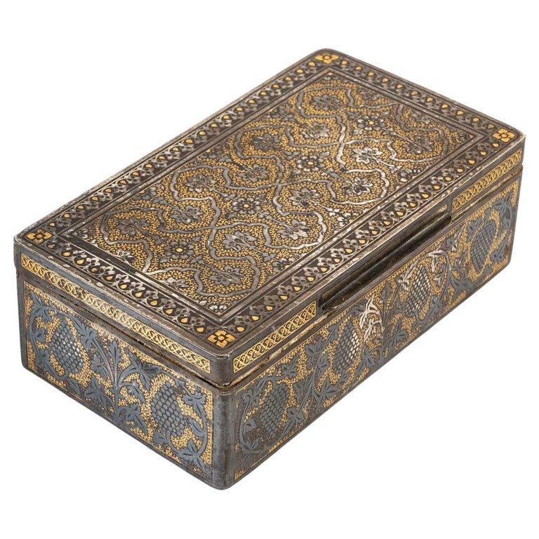 Precious Steel Box, India, 19th Century For Sale at 1stDibs