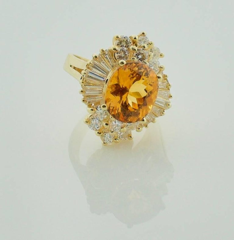 Precious Topaz and Diamond Cocktail Ring For Sale at 1stDibs