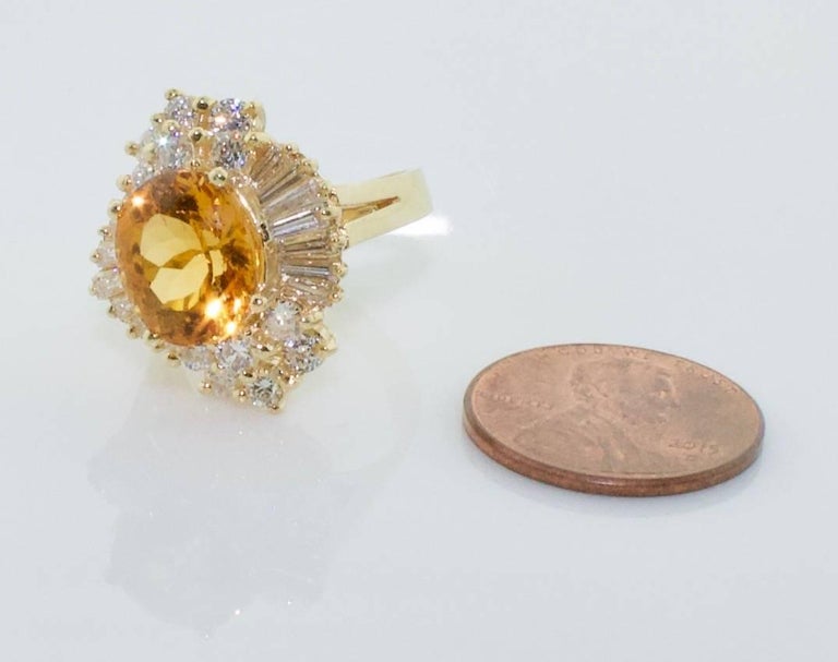 Precious Topaz and Diamond Cocktail Ring For Sale at 1stDibs