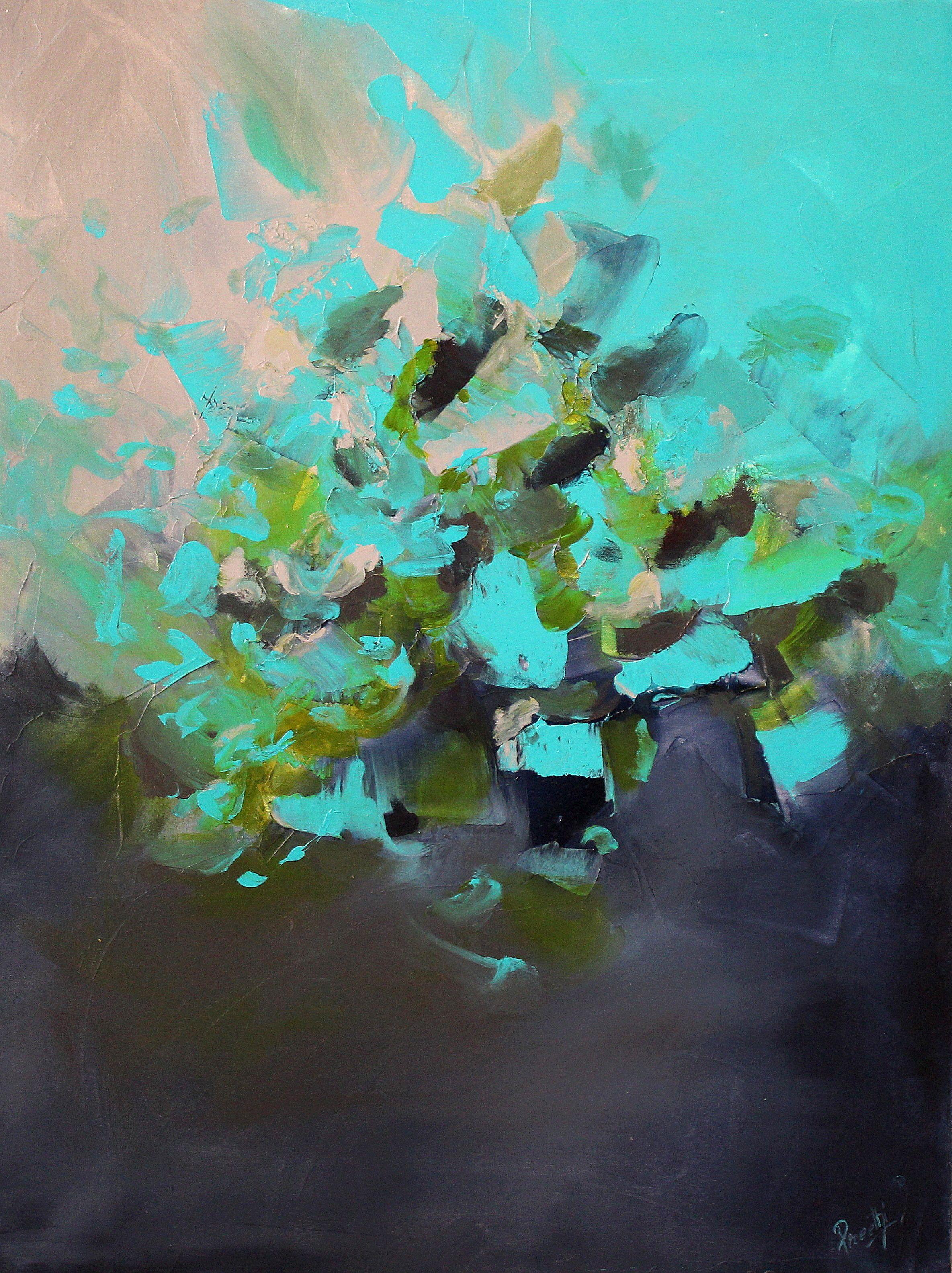 Preethi Mathialagan - Crystal Cure, Painting, Acrylic on Canvas For ...