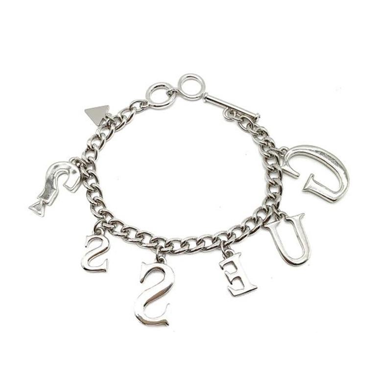 Preloved Guess Silver Letter Logo Bracelet 2000S For Sale at 1stDibs ...