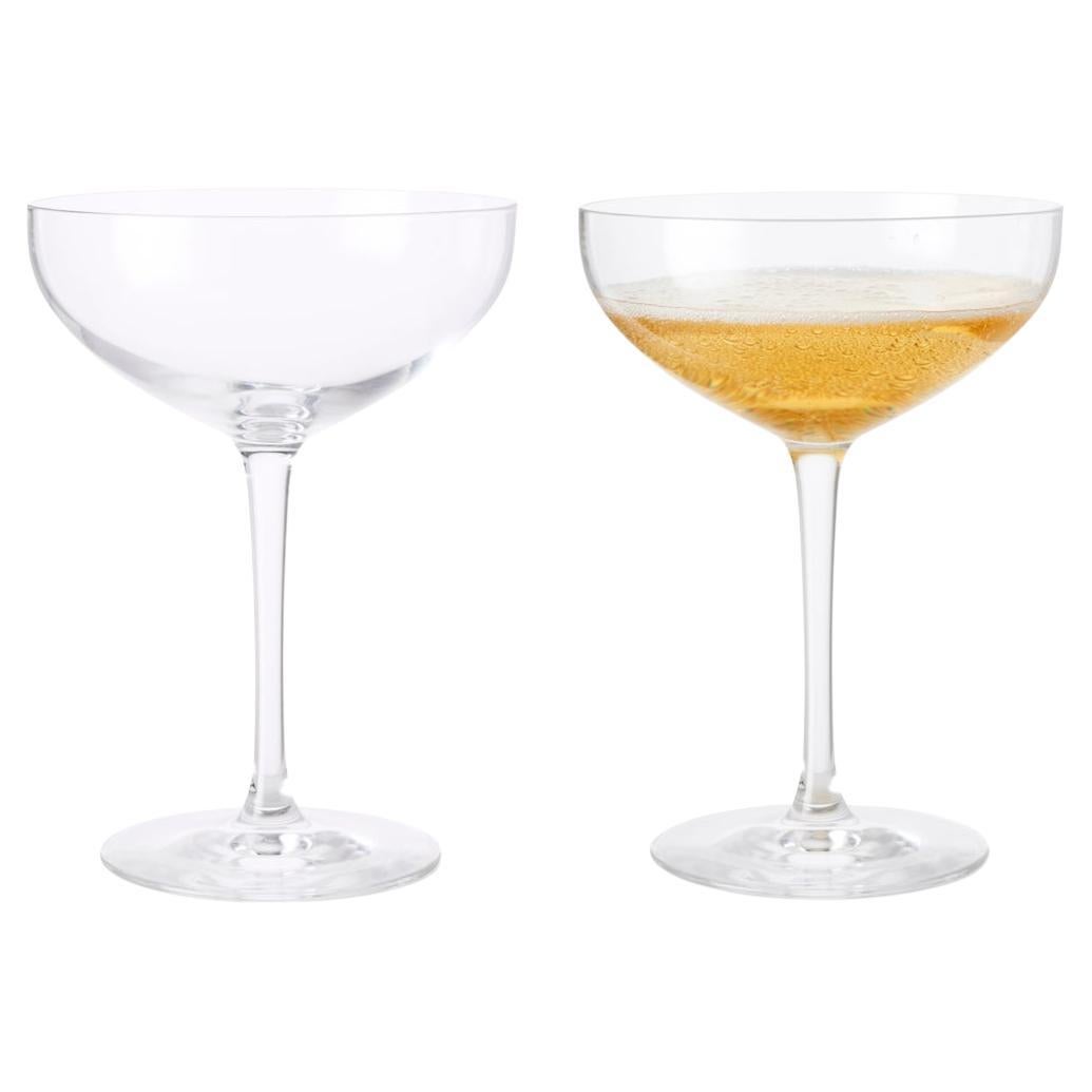 Premium Champagne Glass Design Tom Nybroe Clear 2 Pcs For Sale at 1stDibs