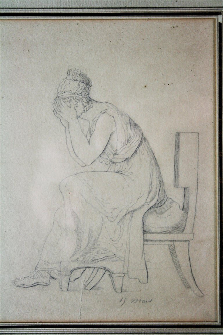 Preparatory Drawings Empire Antique Inspirations 19th Century For Sale ...