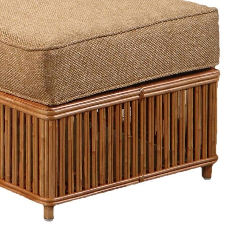 Presidents Stick Rattan "Nantucket" Ottoman Footstool For Sale at 1stDibs
