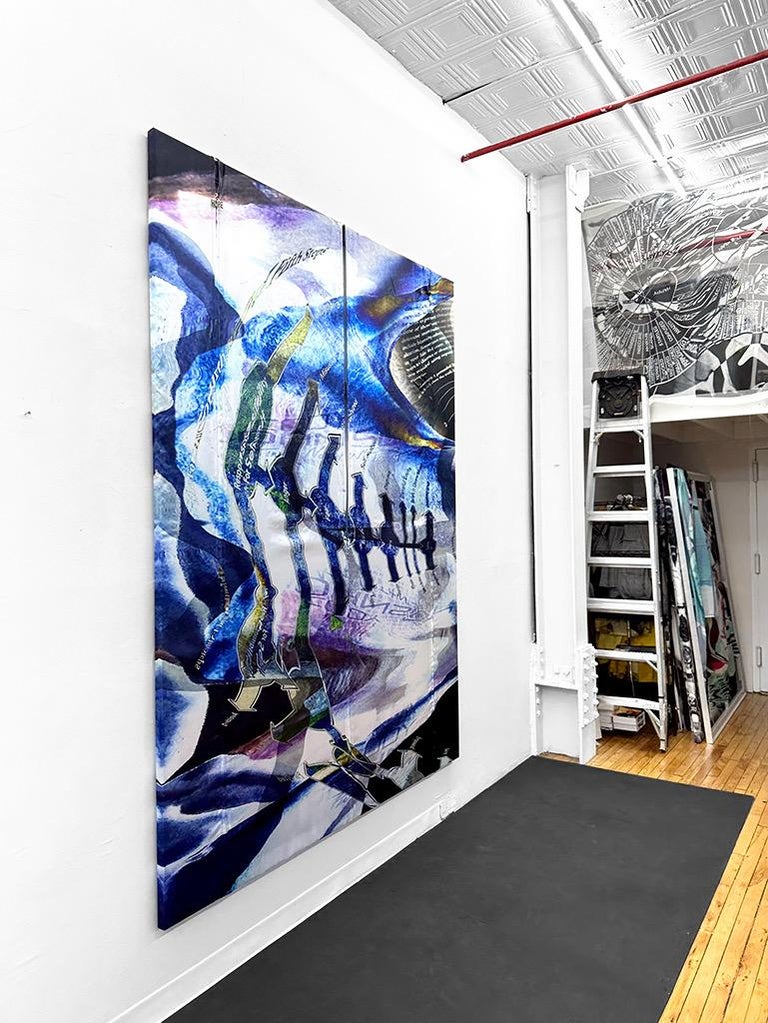 Preston Douglas - “Savage Wave of Ecstasy” Contemporary Blue and Purple ...