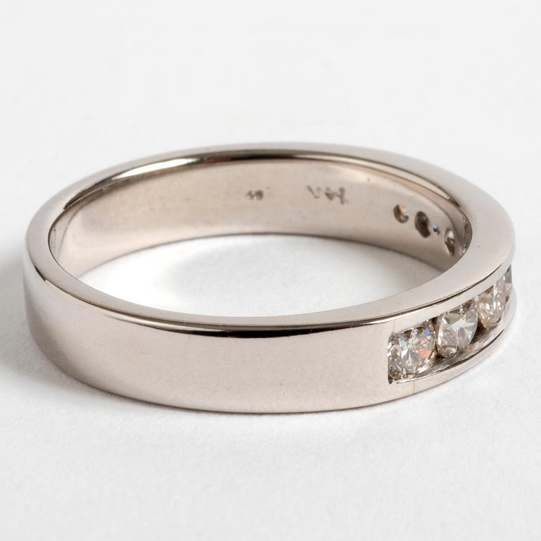 Pretty 14 Carat White Gold Diamond Ring, 0.60 Carat in Diamonds For ...