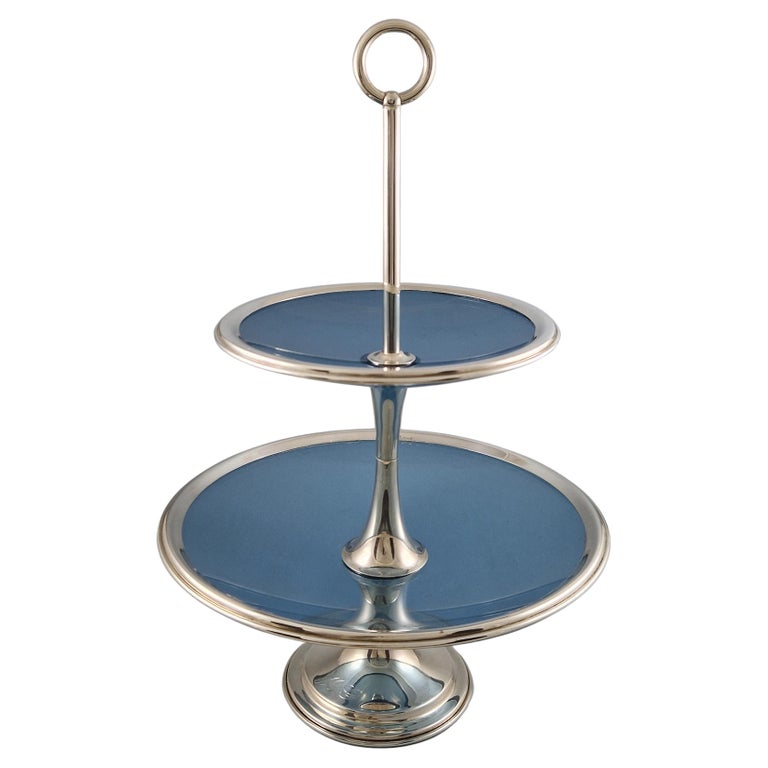 Pretty 2-Tier Cup in Glass and Sterling Silver For Sale at 1stDibs