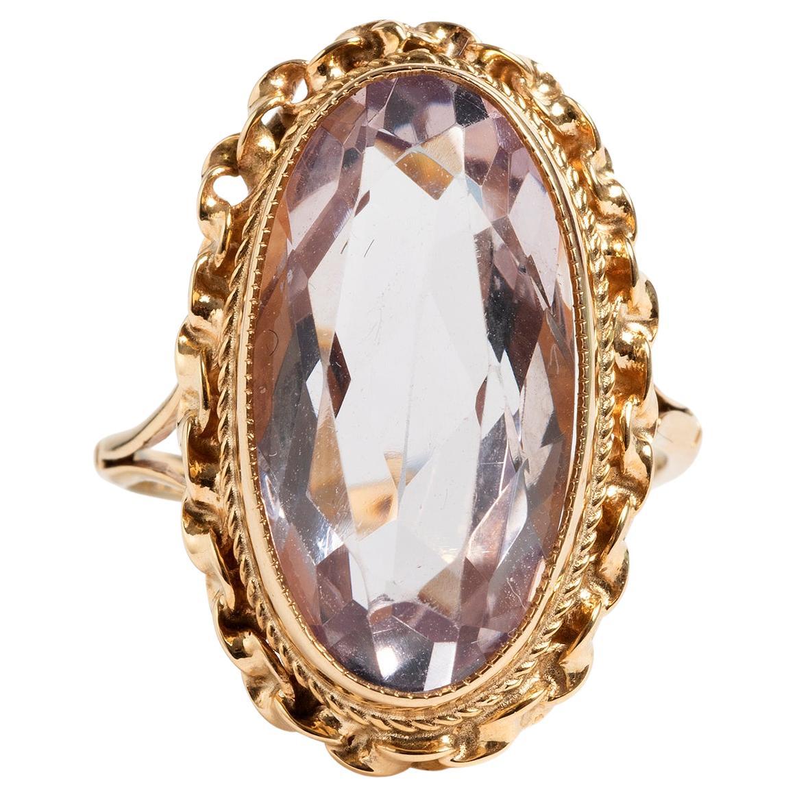 Pretty Diamond Cluster Ring, 9K Yellow Gold Band at 1stDibs