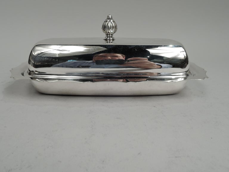 Pretty American Sterling Silver Butter Dish For Sale at 1stDibs
