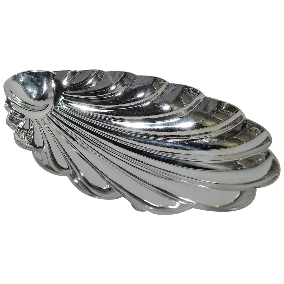Pretty Antique American Sterling Silver Scallop Shell Bowl at 1stDibs