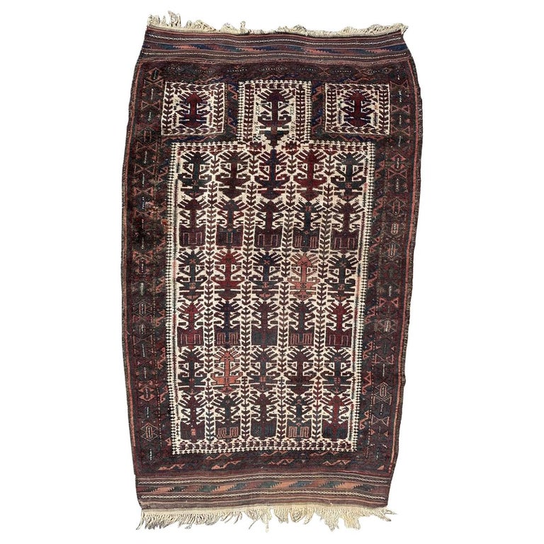 Pretty Antique Baluch Rug For Sale at 1stDibs