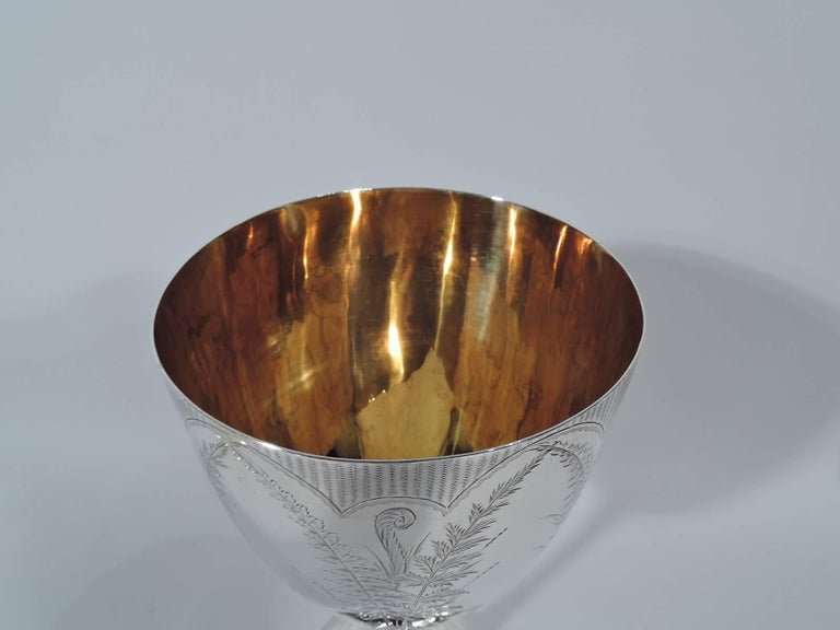 Pretty Antique English Victorian Sterling Silver Goblet For Sale at 1stDibs