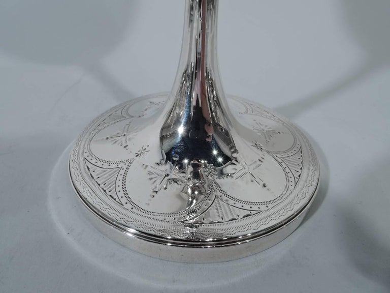 Pretty Antique English Victorian Sterling Silver Goblet For Sale at 1stDibs