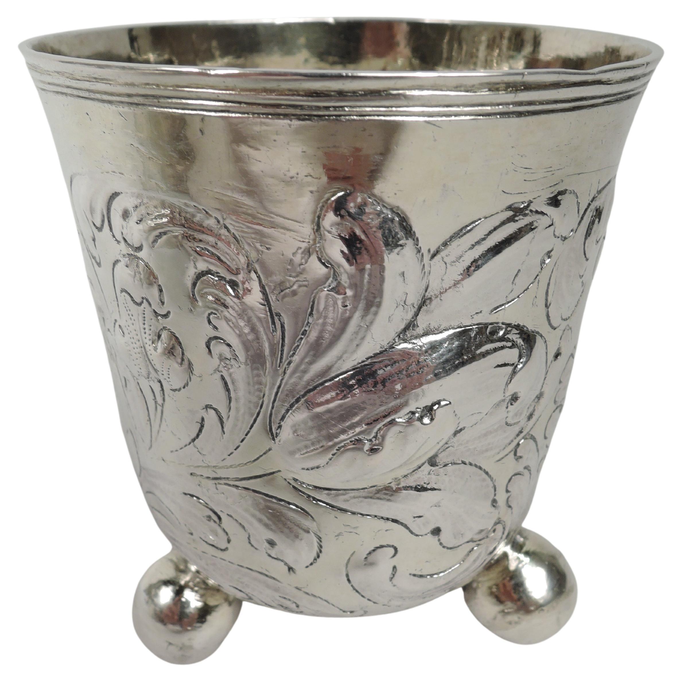 Pretty Antique German Silver Wine Cup For Sale at 1stDibs