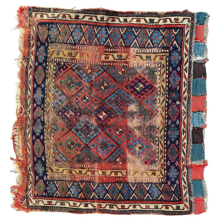 Pretty Antique Tribal Shahsavand Horse Cover Rug For Sale at 1stDibs