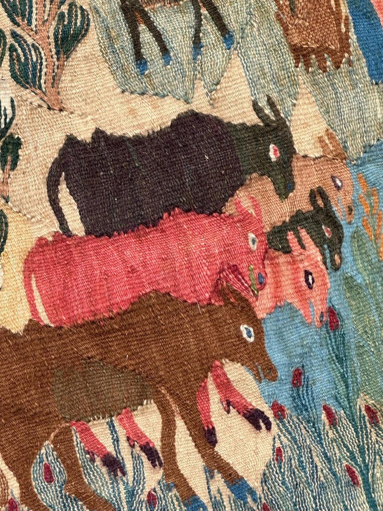 Pretty Egyptian Wissa Wassef School Woven Tapestry For Sale at 1stDibs