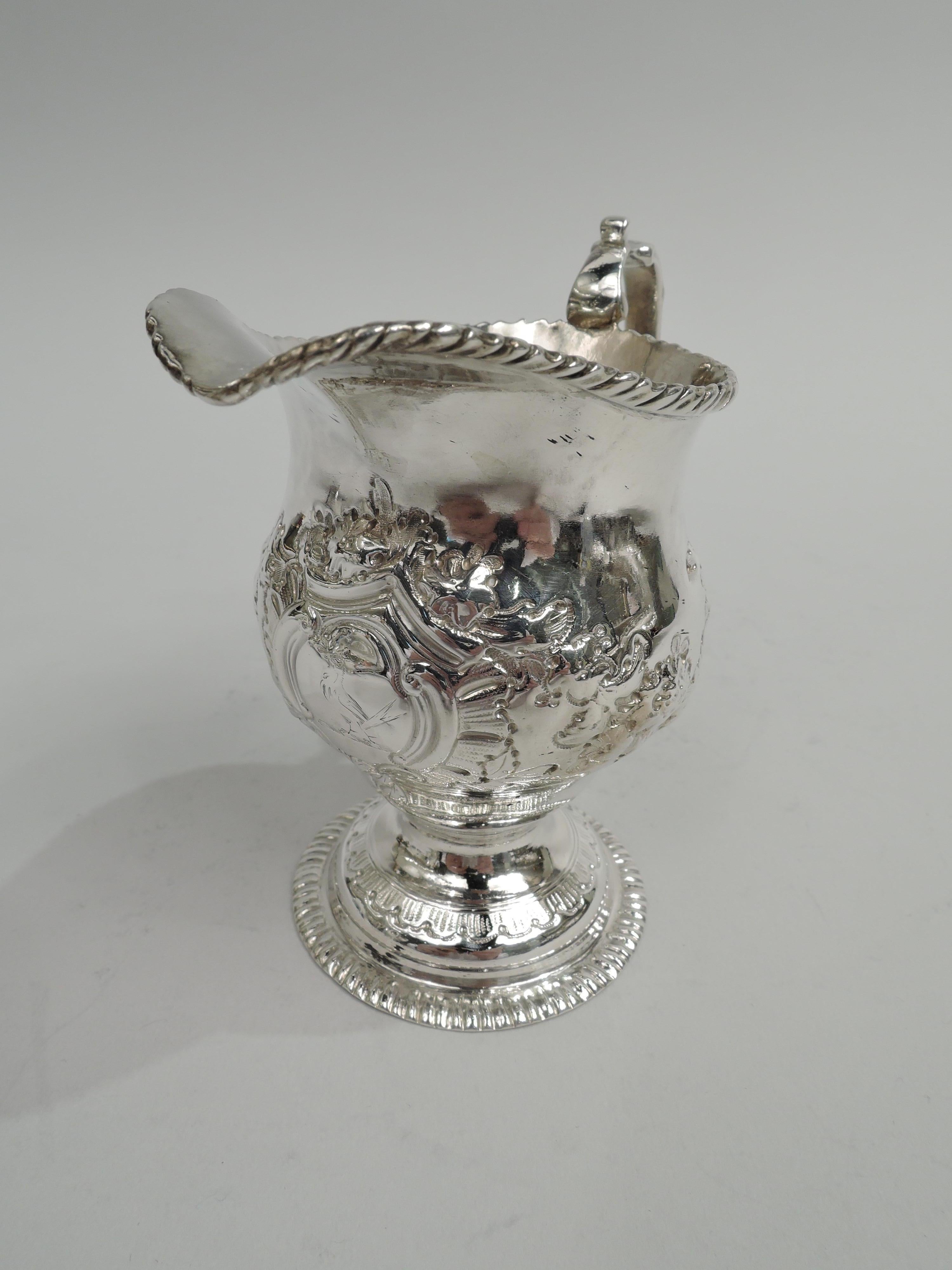 Pretty English Georgian Sterling Silver Creamer with Armorial, 1761 For ...