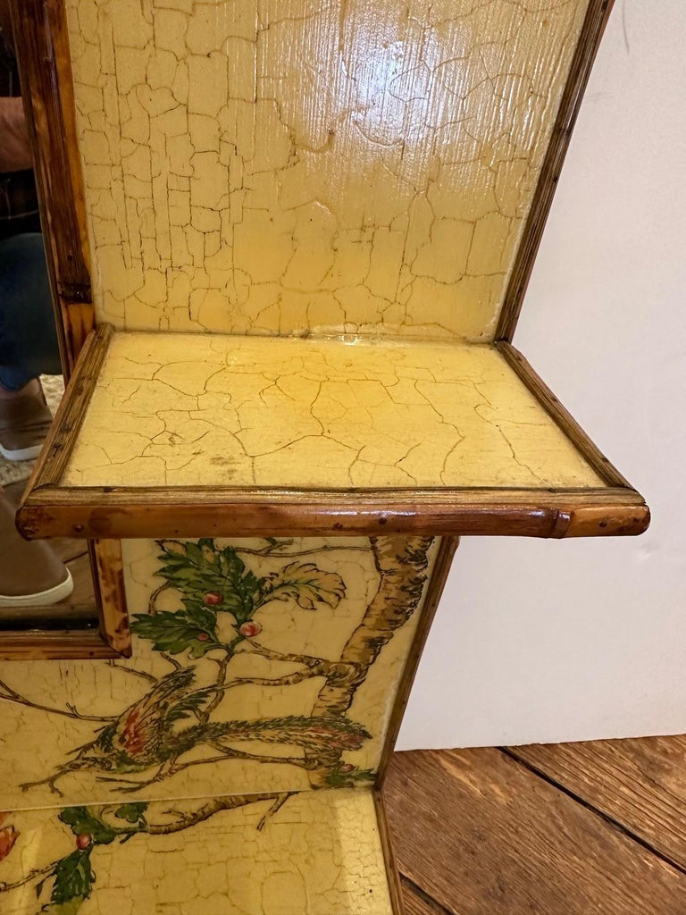 Pretty Floral Decorated Lillian August Decoupage Vintage Mirror For ...