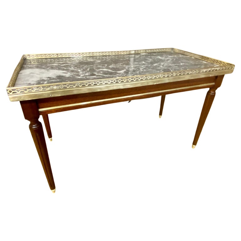Pretty French Louis XVI Coffee Table with Drawer For Sale at 1stDibs