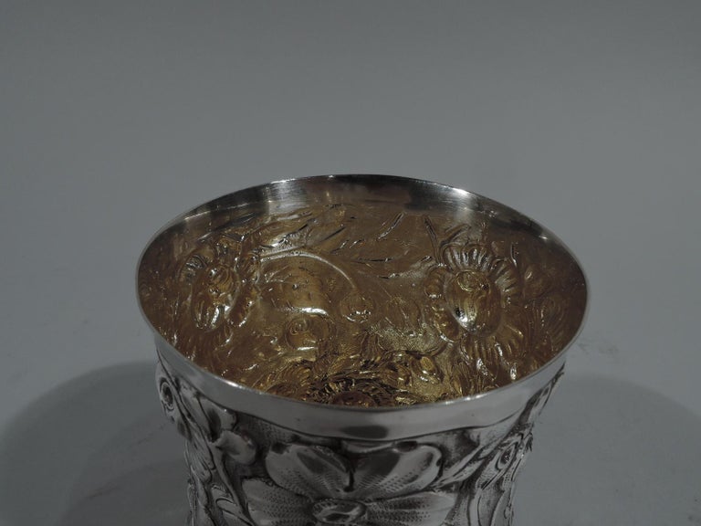 Pretty Repousse Sterling Silver Beaker by Contemporary New York Maker ...