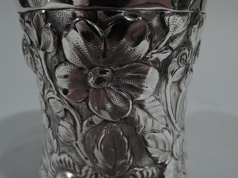 Pretty Repousse Sterling Silver Beaker by Contemporary New York Maker ...