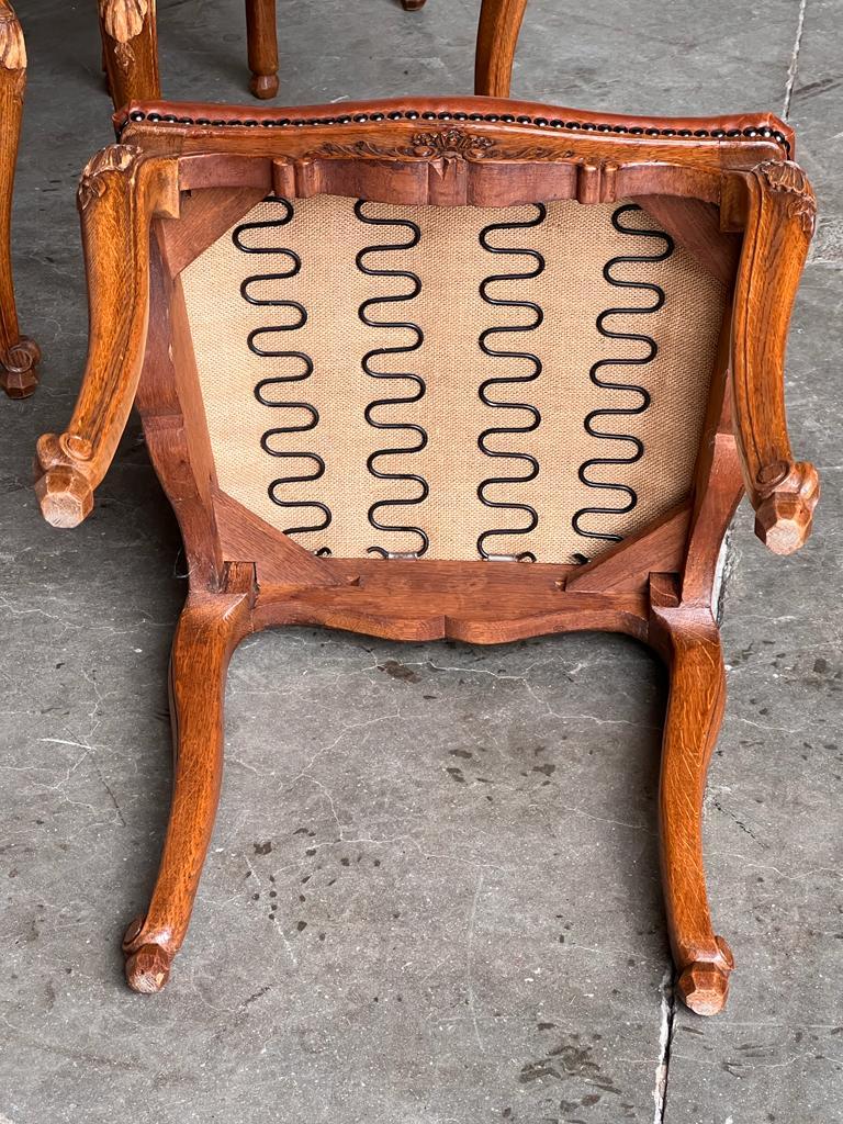 Pretty Set6 French Oak Dining Chairs For Sale at 1stDibs