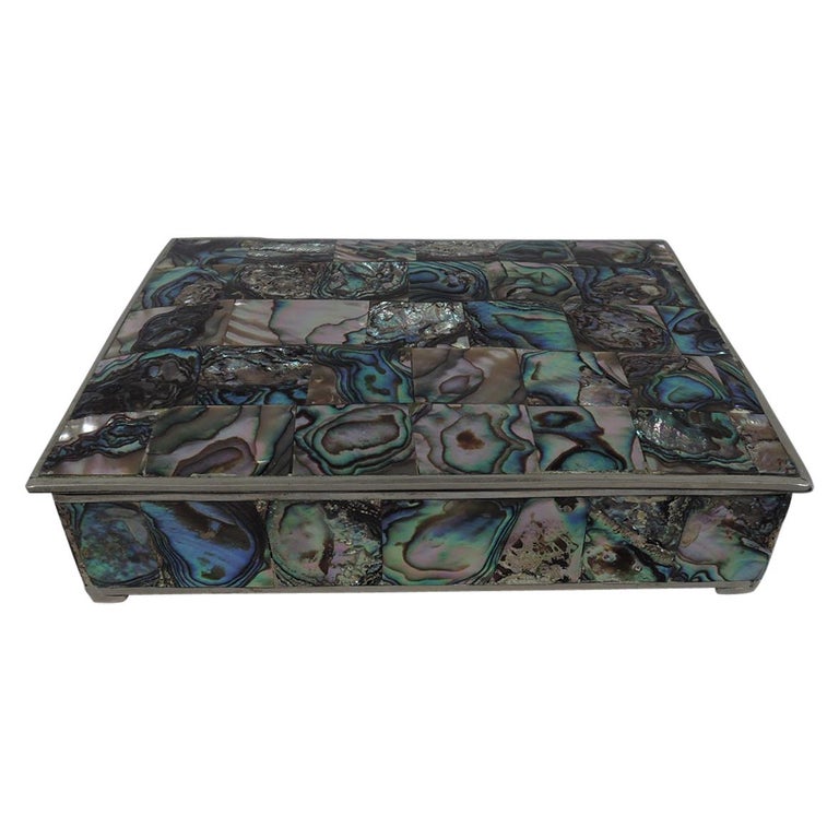 Pretty Trinket Box with Abalone Shell Mosaic For Sale at 1stDibs ...
