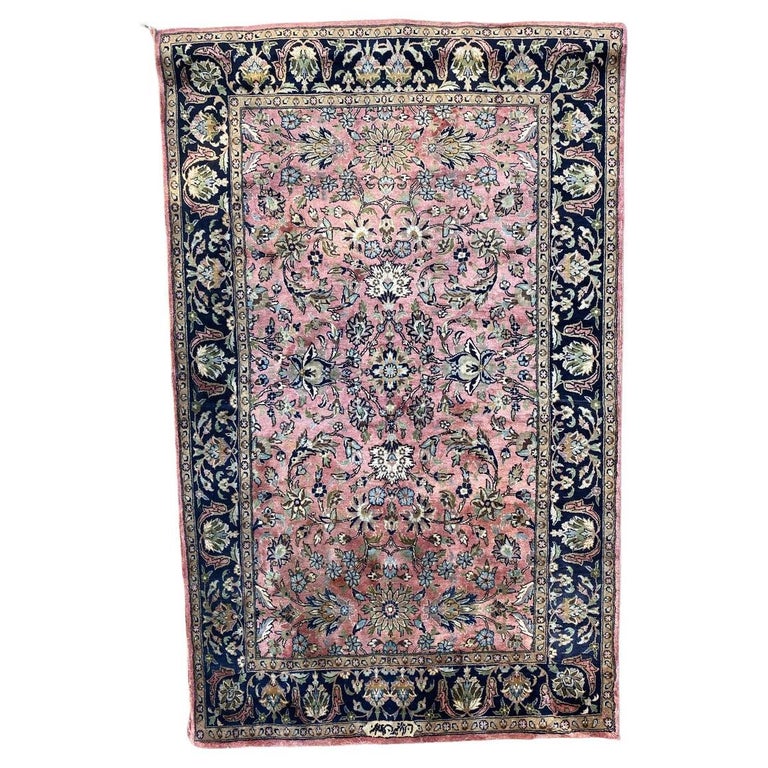 Pretty Vintage Indian Kashmir Rug For Sale at 1stDibs