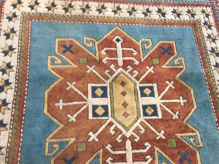 Pretty Vintage Turkish Kars Rug For Sale at 1stDibs