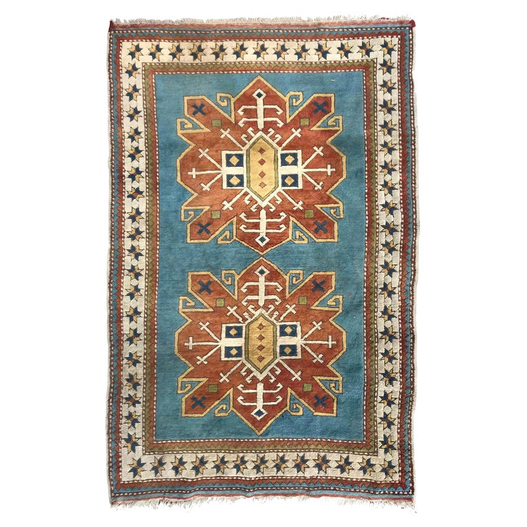 Pretty Vintage Turkish Kars Rug For Sale at 1stDibs