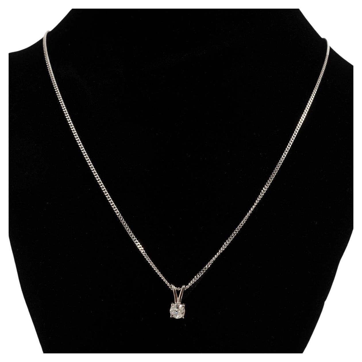 Pretty White Gold Chain, Diamonds Est .30 carat. at 1stDibs