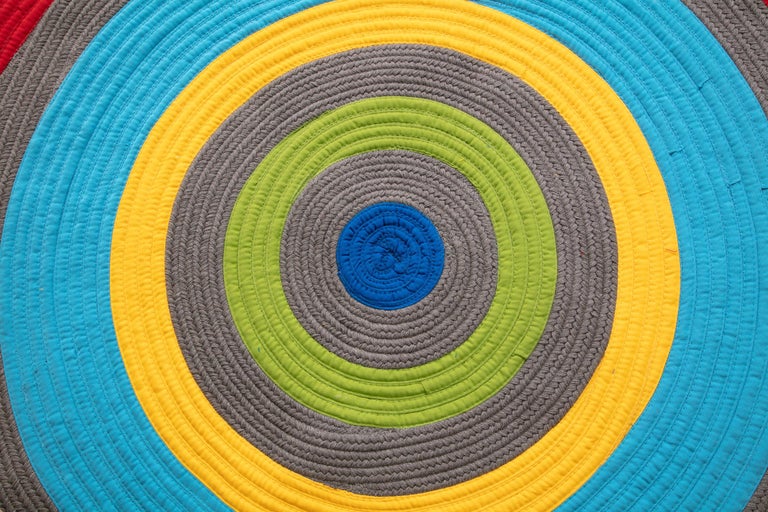 Primary Rings Acrylic Rug For Sale at 1stDibs