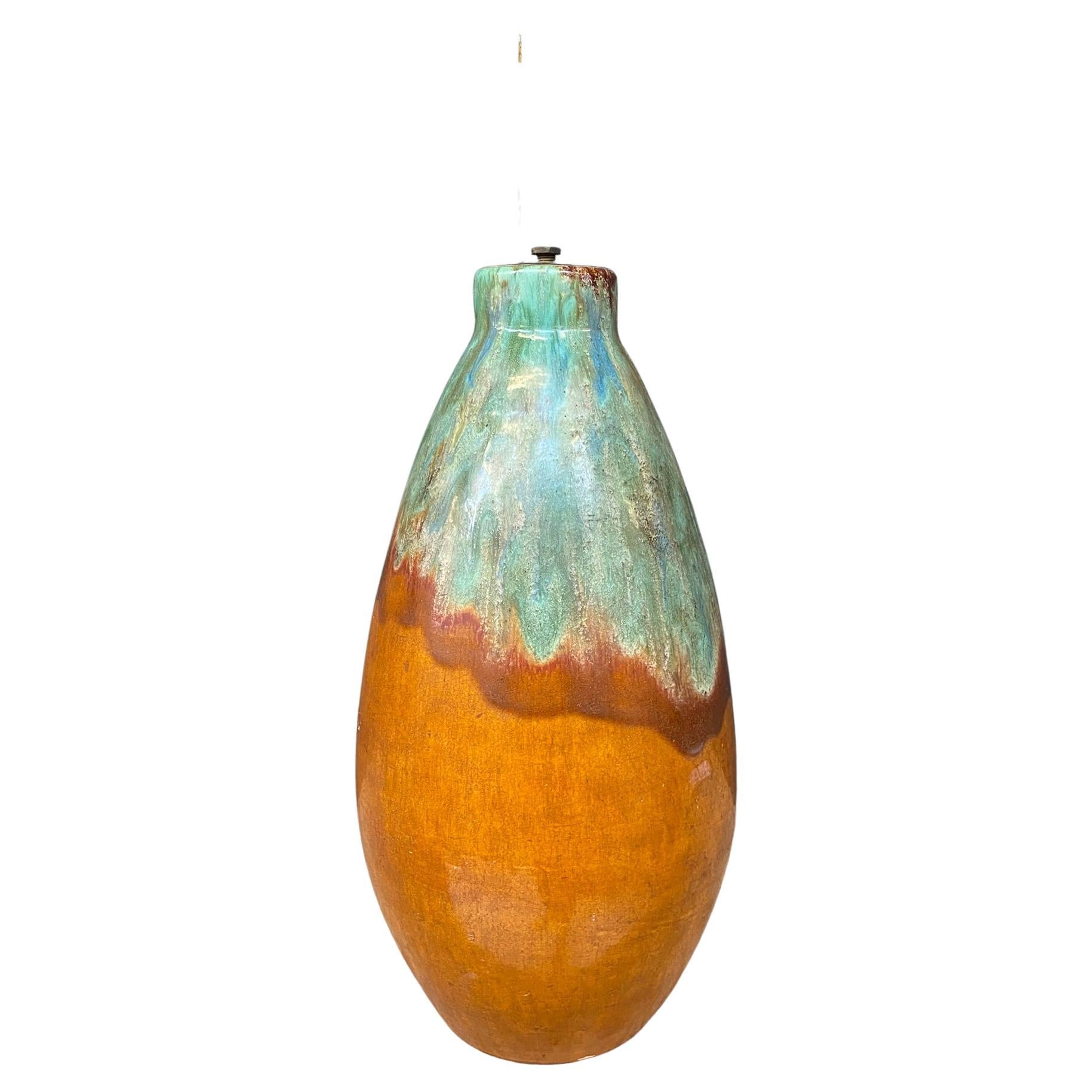 Pear-Shaped Green and Black Ceramic Vase by Primavera, circa 1930s at ...