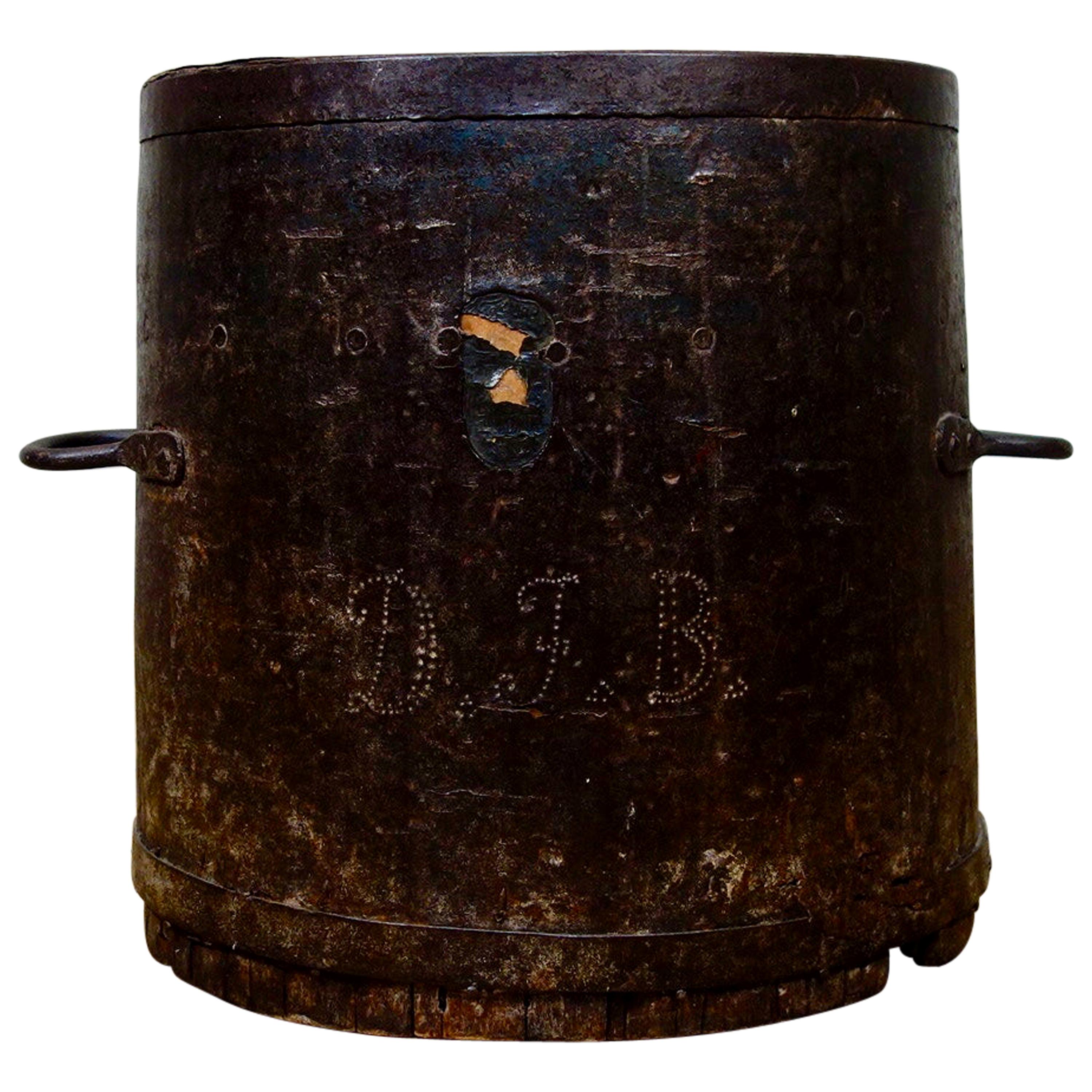 Primitive 19th Century Bushel Barrel, Measure Vessel For Sale at 1stDibs