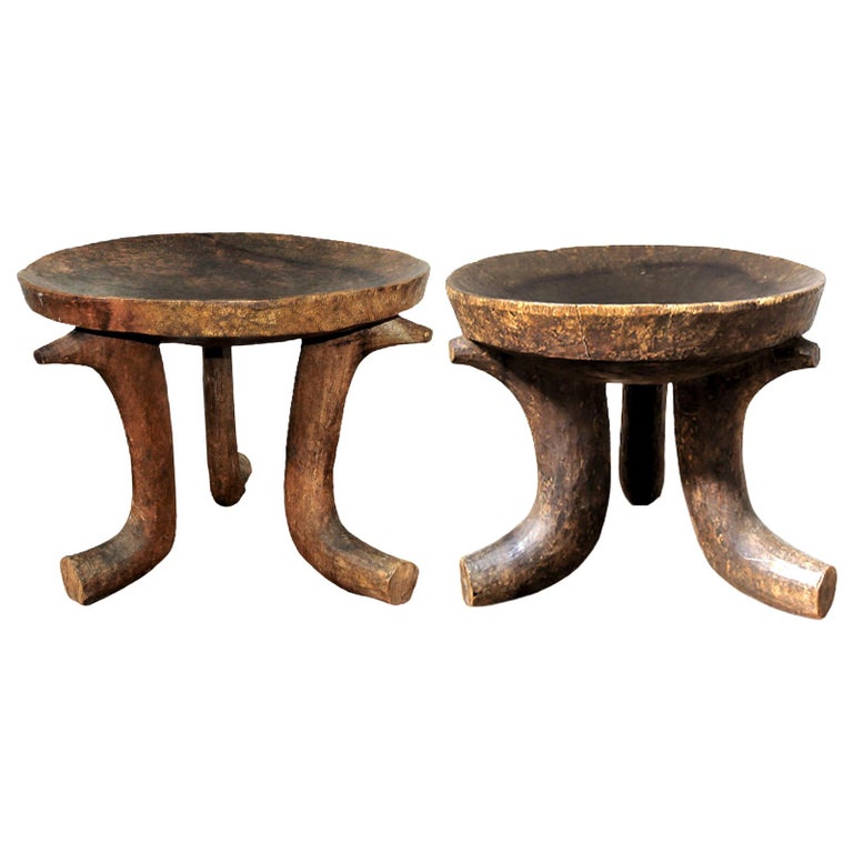 Primitive African Stools, Tripod Chairs at 1stDibs