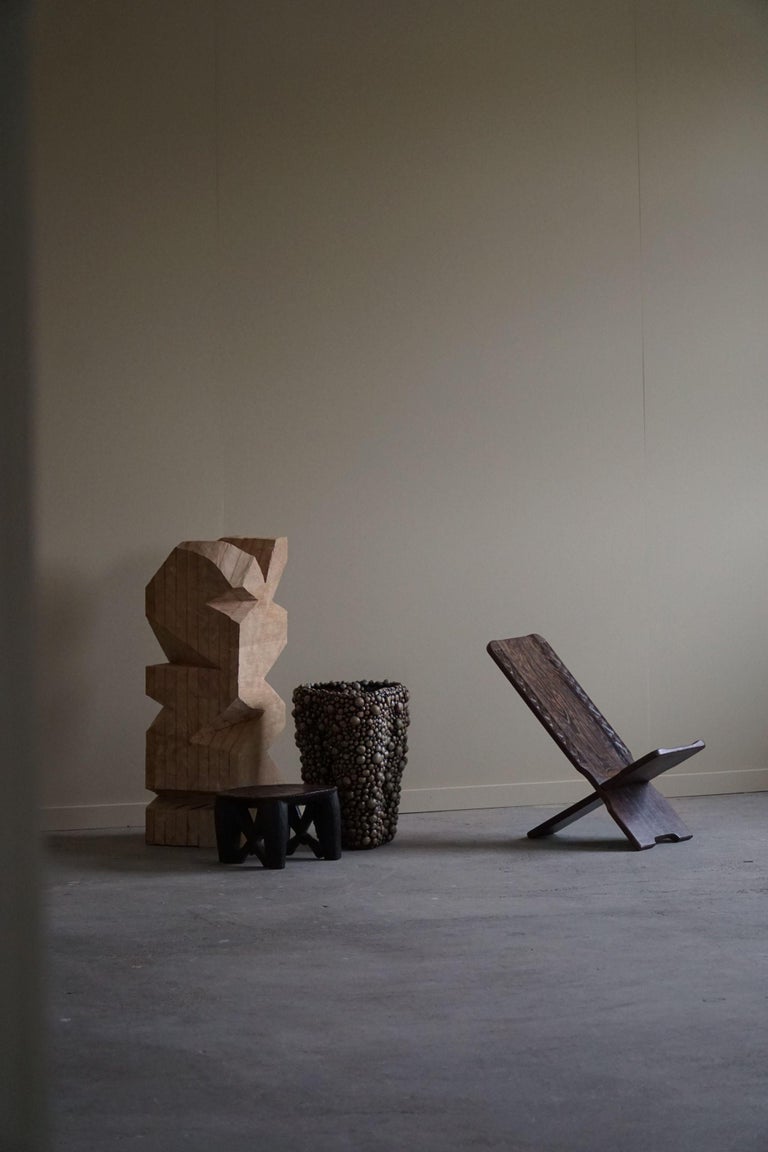 Primitive African Tribal Hand Carved Folding Palaver Chair, Wabi Sabi ...
