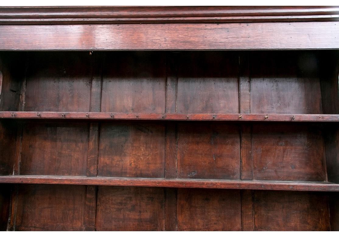 Primitive and Time-Softened Antique Oak Hutch For Sale at 1stDibs