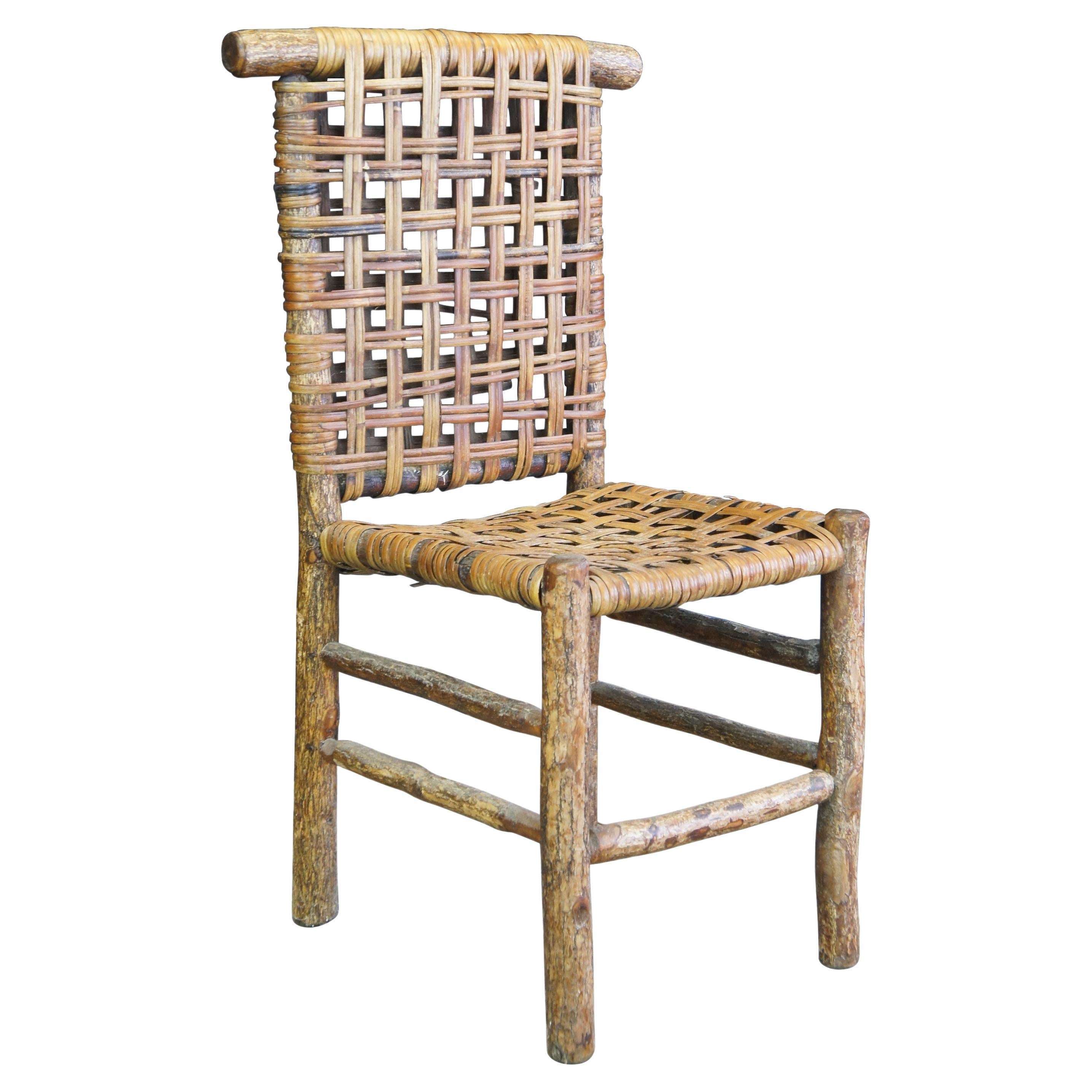 Pair of Rustic Log Chairs at 1stDibs