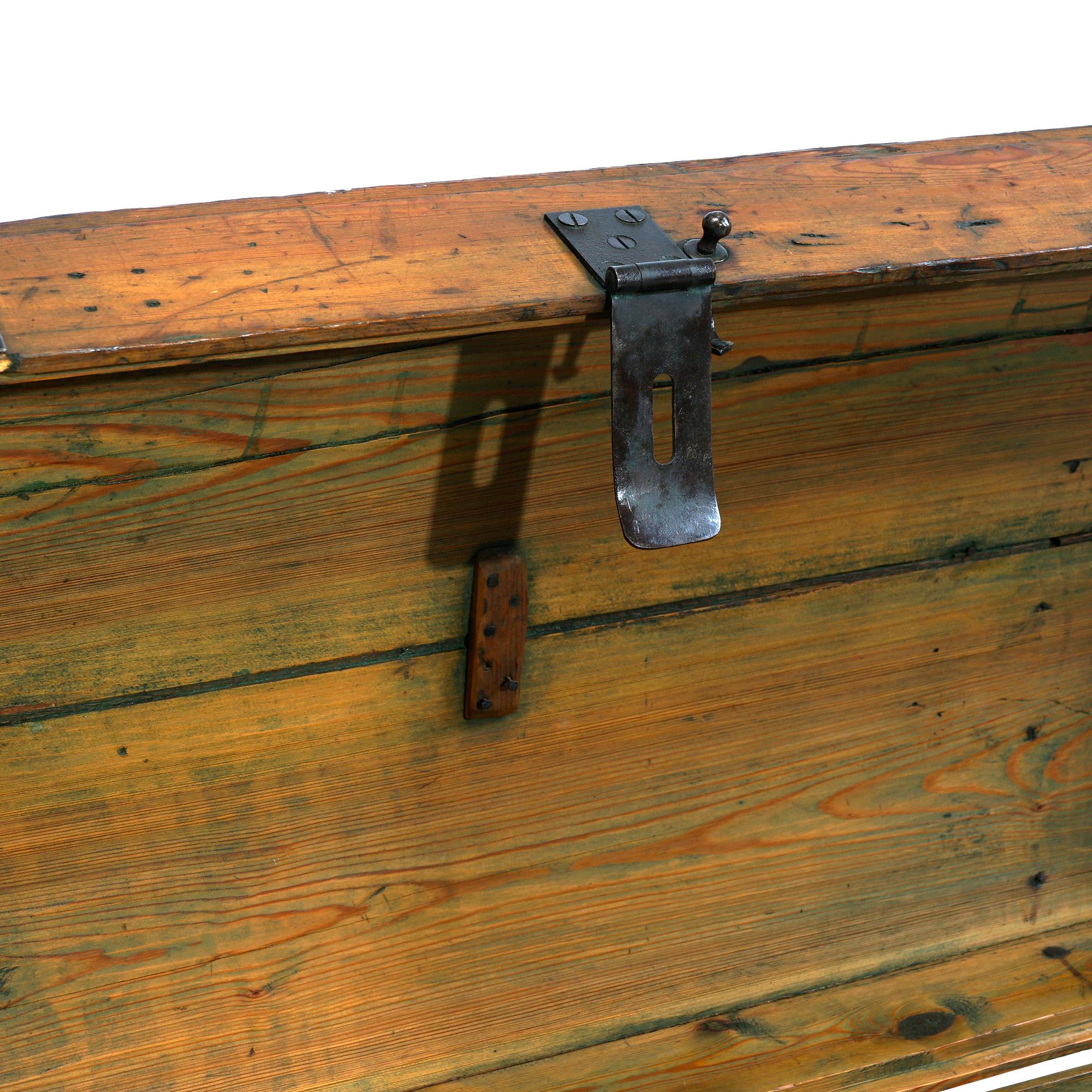 Rustic Antique Western Conestoga Wagon Blanket Trunk 19th C at 1stDibs