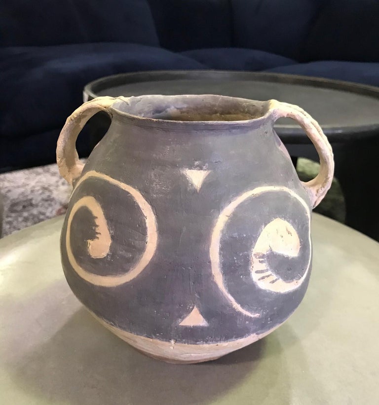 Primitive Archaic Handcrafted Painted Ceramic Pottery Bowl Pot with ...