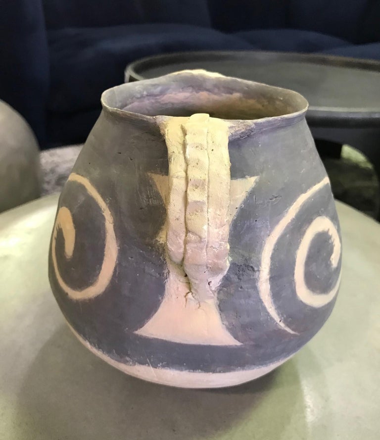 Primitive Archaic Handcrafted Painted Ceramic Pottery Bowl Pot with ...