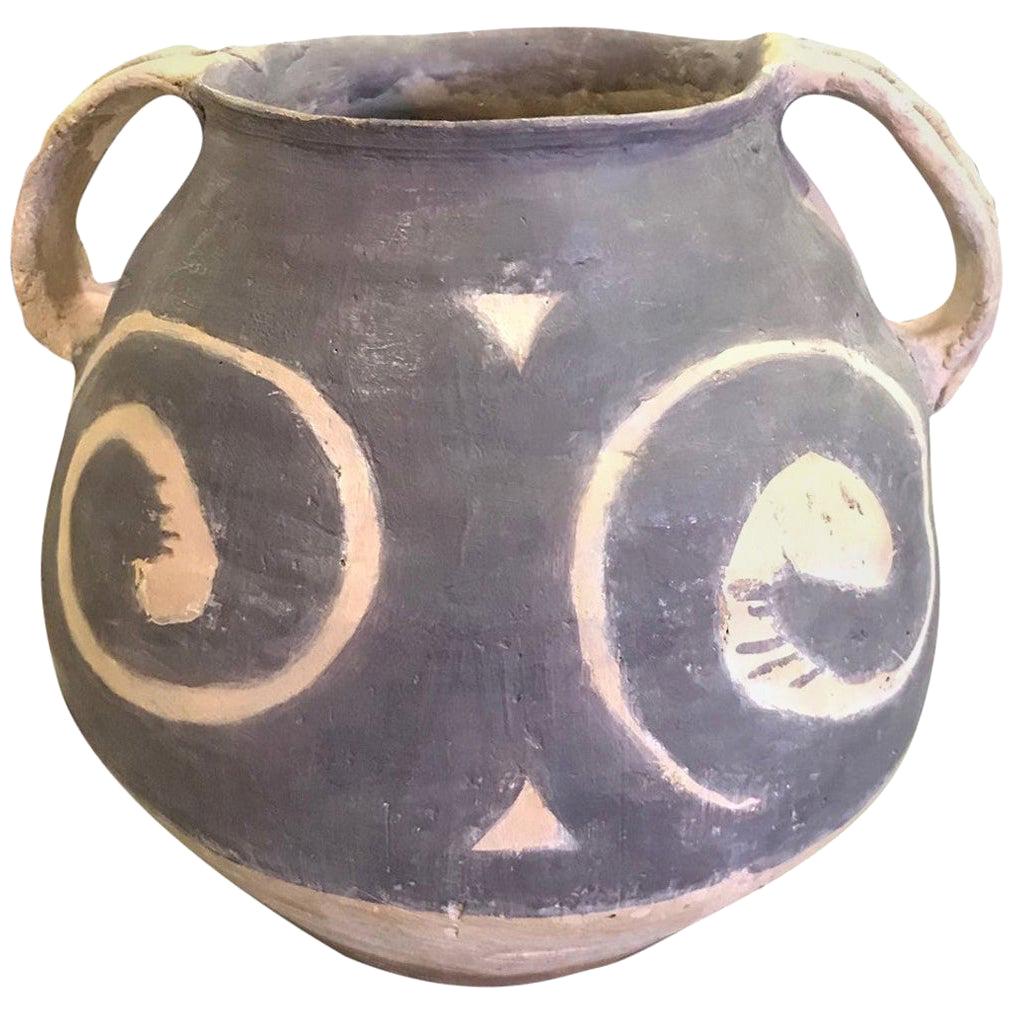 Primitive Archaic Handcrafted Painted Ceramic Pottery Bowl Pot with ...