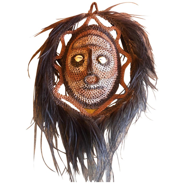 Primitive Asmat Tribal Shell Mask from Papua New Guinea For Sale at 1stDibs
