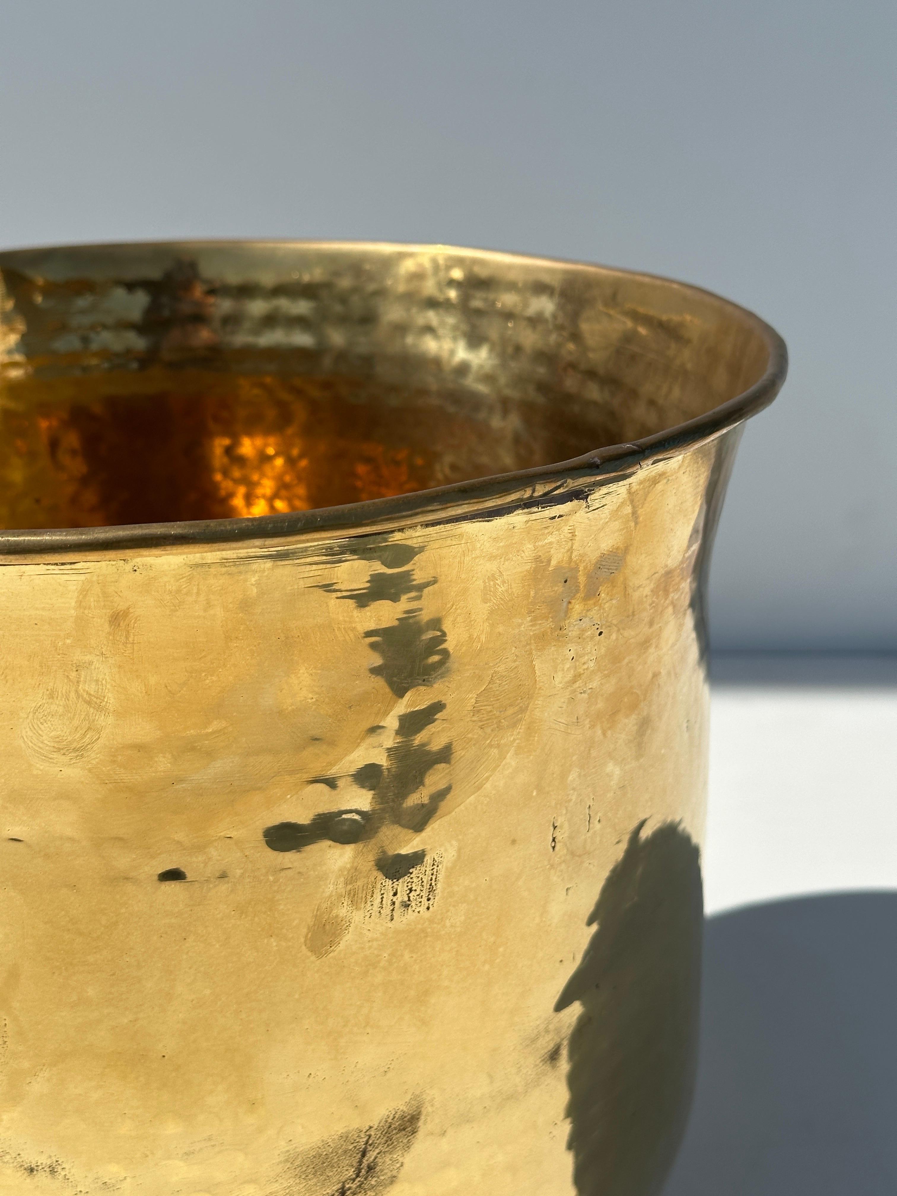 Primitive Brass Planter For Sale at 1stDibs