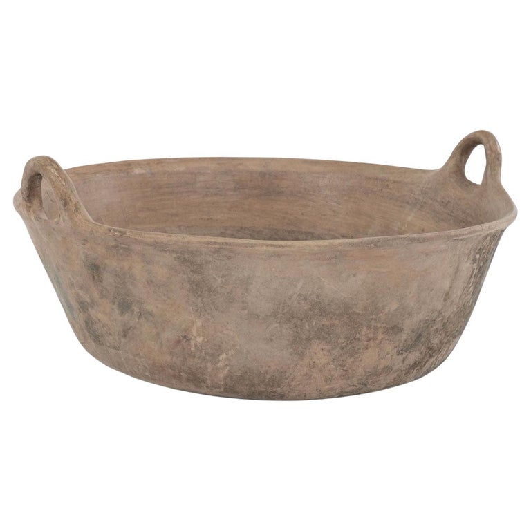 Primitive Clay Cooking Bowl For Sale at 1stDibs