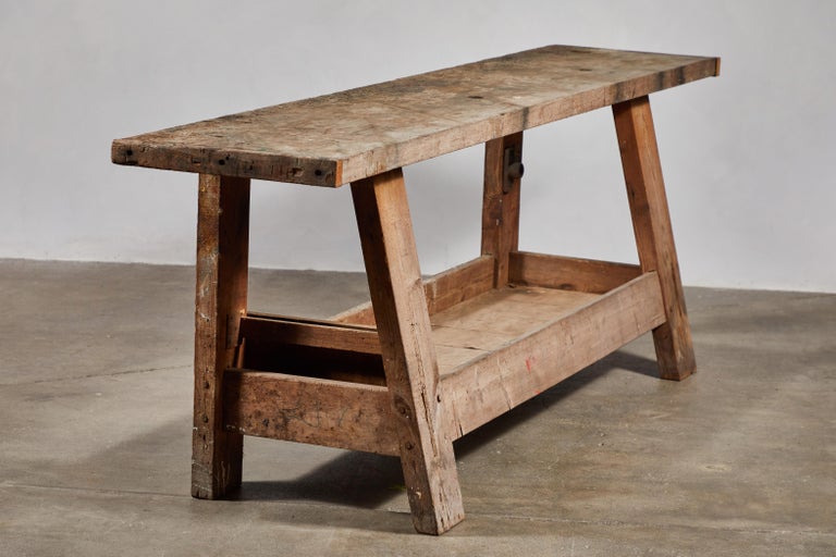 Primitive Console Work Table at 1stDibs