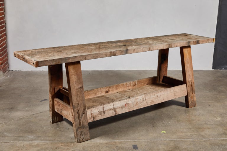 Primitive Console Work Table at 1stDibs