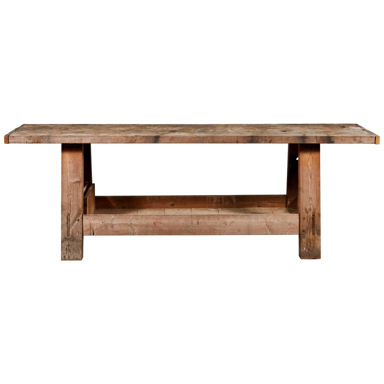 Primitive Console Work Table at 1stDibs