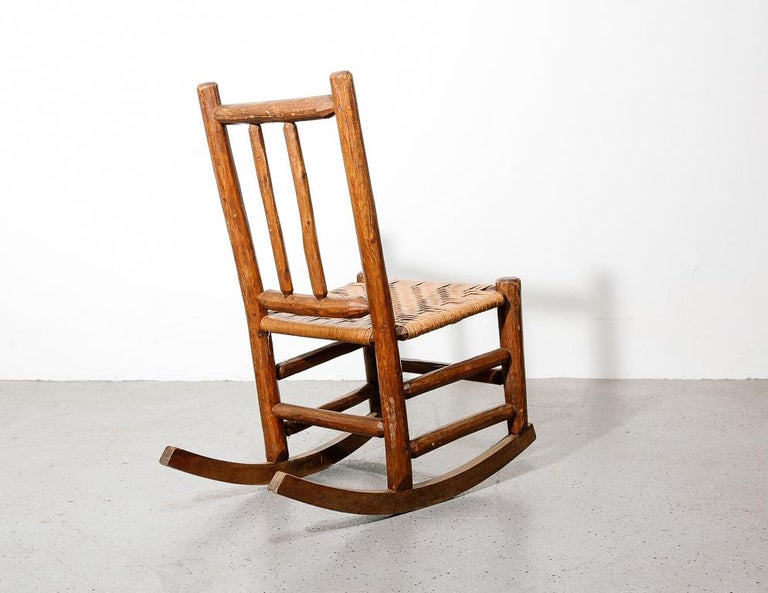 Primitive Early American Rocking Chair For Sale at 1stDibs